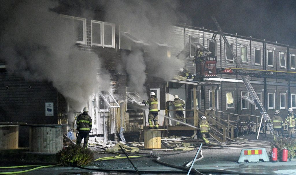 Swedish refugee asylum center burns down in suspected arson attack