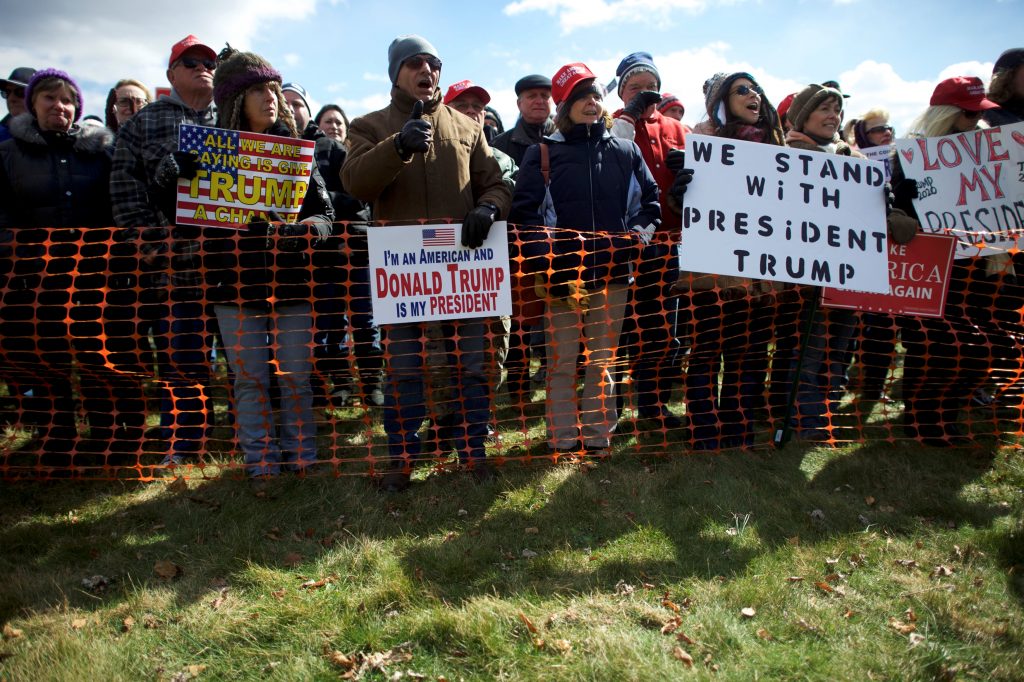 Trump fans stage series of small rallies across U.S.