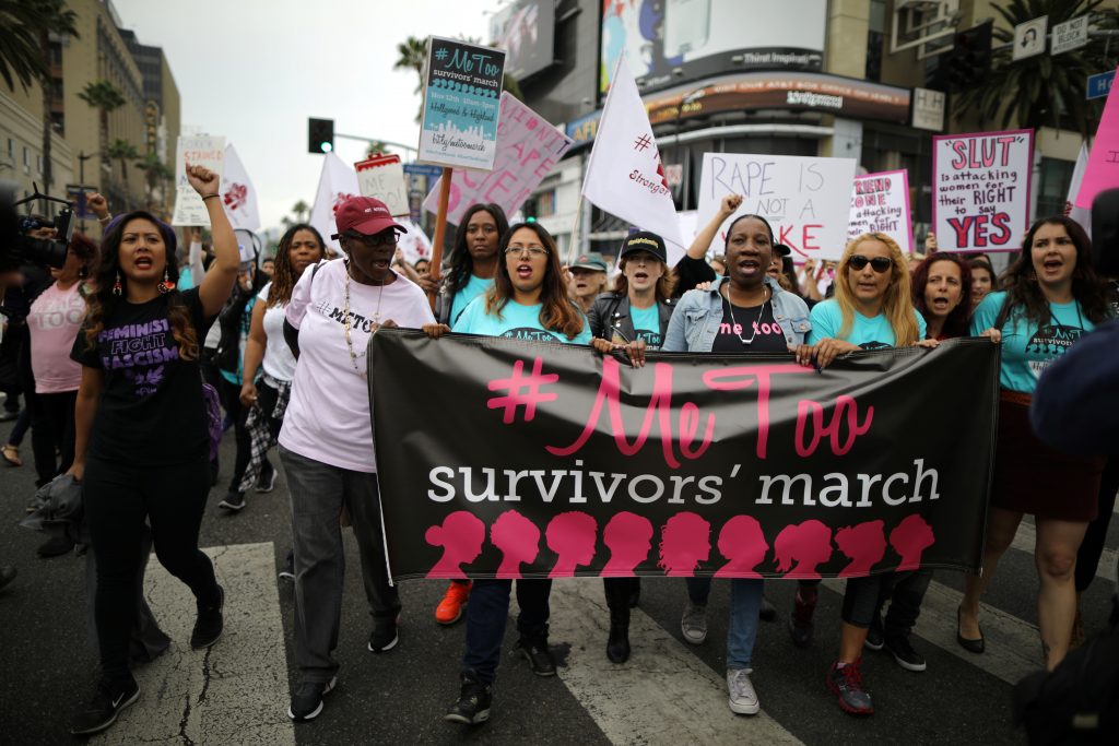 Hundreds join Hollywood #MeToo march against sexual abuse