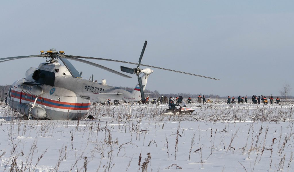 Russia hunts for body fragments, clues after fatal plane crash