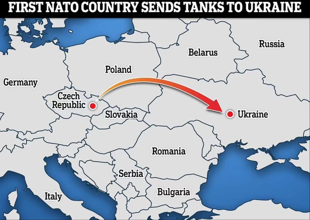 Czech Republic first NATO nation to send tanks, armored vehicles ...