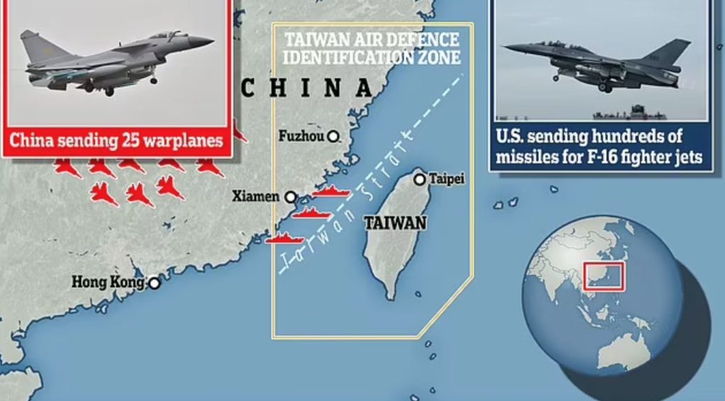 Chinese war plan incursions have reached a level that we’re now selling ...