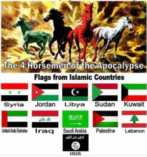 The Four Horsemen of the Apocalypse are the same colors as the flags ...